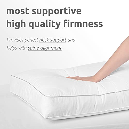 Dreamhood Extra Firm King Size 3.5" Gusseted Bed Pillow for Side Sleepers, Bring Better Sleeping Experience for Side Sleepers, Made in USA, 1 Pack, 18 x 34 Inches