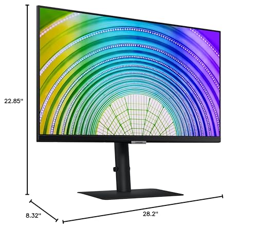 SAMSUNG 32" ViewFinity S60UA QHD 2K VA HDR10 AMD FreeSync Plat Monitor - 2560 x 1440 Resolution @ 75 Hz, 3000:1, HDMI + DisplayPort + USB Type-C with Height/Pivot/Tilt Adjustable Stand, WEPGPY