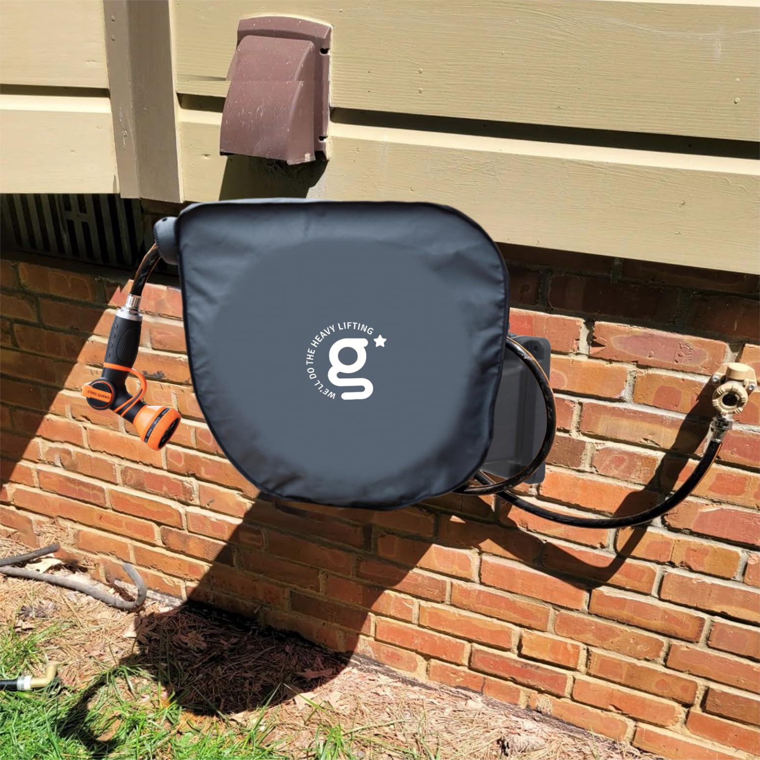 Giraffe Tools AW50 Retractable Garden Hose Reel Cover UV Resistant, Waterproof and Anti-Fading Cover for Water Hose Reel