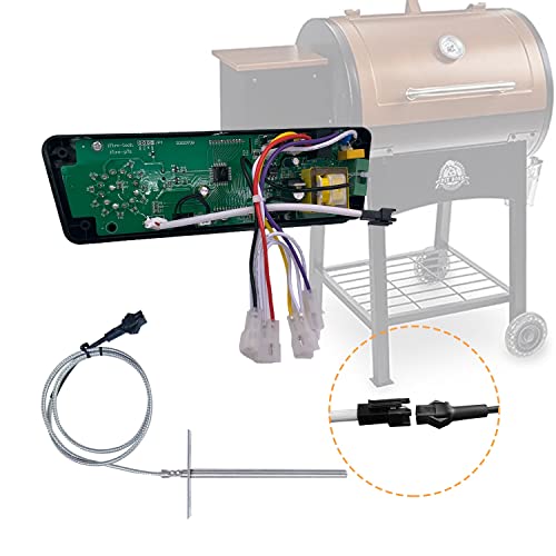Upgraded Thermostat Kit Control Board Replacement for Pit boss Wood Pellet Grill Tailgater P7-340/Lexington P7-540/Classic P7-700/Austin XL P7-1000/440FBI Matte Black