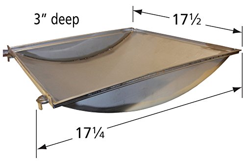 Music City Metals 99521 Stainless Steel Heat Plate Replacement for Gas Grill Models Charbroil 463250212 and T-36D