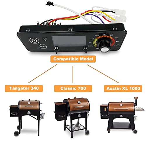 Upgraded Thermostat Kit Control Board Replacement for Pit boss Wood Pellet Grill Tailgater P7-340/Lexington P7-540/Classic P7-700/Austin XL P7-1000/440FBI Matte Black
