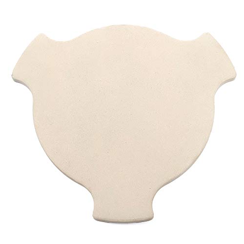 BBQ Future 17" Heat Deflector Stone, Heavy Duty Ceramic Pizza Stone, Plate Setter, Heat Diffuser Plate Compatible for Char-Griller 6201, Fits 20" AKORN Kamado Grill, Large Big Green Egg and More