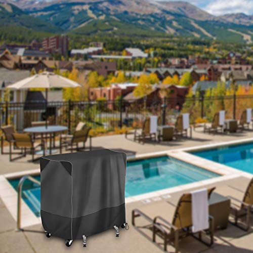 MBOOM Patio Cooler Trolley Cover,Rolling Cooler Cart Cover Fits Most Patio Ice Chest Party Cooler,Waterproof, Dustproof and Sunscreen(34L x 19W x 31H in)