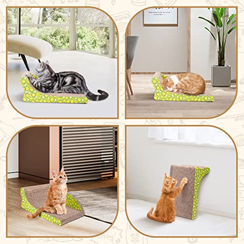 Nobleza Cat Scratch Pad, Reversible Double-Side Cardboard Scratcher Lounge with Catnip, Premium Recyclable Corrugated Scratching Couch Bed Sofa for Indoor Cats