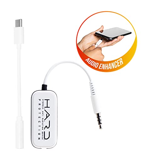 Shield Your Body Headset Audio Quality Enhancer, Air Tube Alternative, Wire Headphone Audio Filter, Headphone Jack Adapter Compatible with 5G Devices, Includes USB C to 3.5mm Audio Adapter
