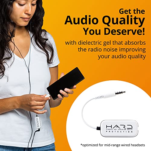 Shield Your Body Headset Audio Quality Enhancer, Air Tube Alternative, Wire Headphone Audio Filter, Headphone Jack Adapter Compatible with 5G Devices, Includes USB C to 3.5mm Audio Adapter