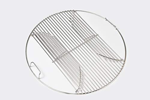 Noa Store 22 Inch Stainless Steel Grill Grate Round Hinged Cooking Grill Grate Used as Replacement Grill Grate, Fire Cooking Grate and BBQ Grill Grates Replacement