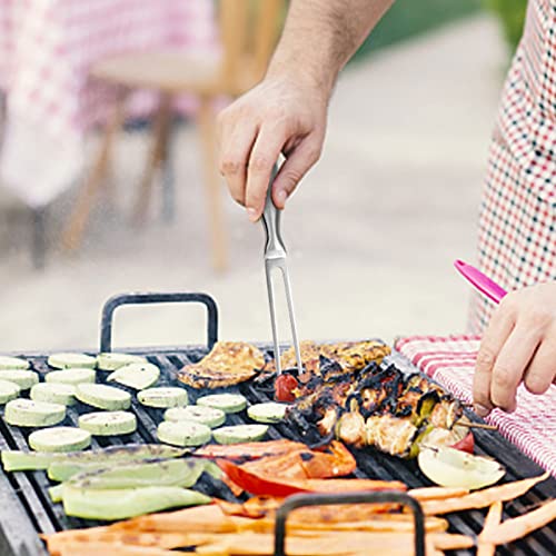 GuDoQi Carving Fork, 2 Pack Stainless Steel Meat Fork, Chef Pro Stainless Steel BBQ Fork 10.5 Inch, Long Metal Chef Kitchen Forks for Barbecue, Serving, Cooking, Grilling, Roasting