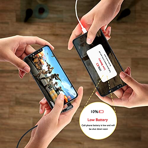 90 Degree iPhone Charging Cable 2Pack 10ft Right Angle Nylon Braided Lightning Charger Cord Compatible with iPhone 14 13 12 11 Pro Max XS XR X 8 7 6 5 Plus iPad(Black)