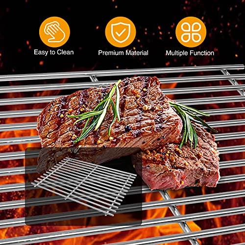 Lineslife 17.3" Cooking Grill Grate for Weber Genesis, Stainless Steel Gas Grill Grid Replacement for Outdoor, Camping, BBQ, 2PC