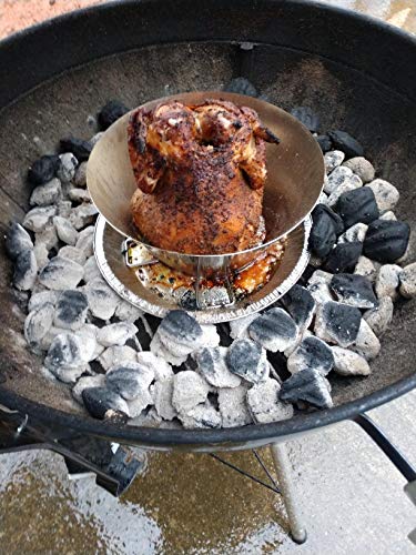Uniflasy BBQ Whirlpool for Weber Kettle 22, 26.75 Inches WSM Weber Smokey Mountain Charcoal Briquet Holders, Big Green Egg, Medium Kamado, BBQ Cone, BBQ Kettle Charcoal Grill Accessories