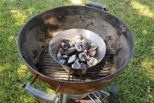 Uniflasy BBQ Whirlpool for Weber Kettle 22, 26.75 Inches WSM Weber Smokey Mountain Charcoal Briquet Holders, Big Green Egg, Medium Kamado, BBQ Cone, BBQ Kettle Charcoal Grill Accessories