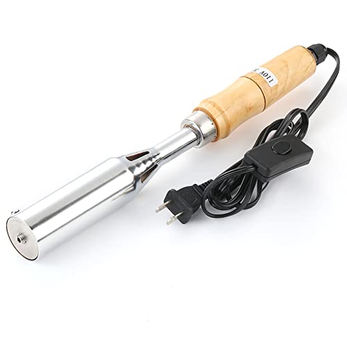 Custom Electric Wood Branding Iron for wood， 350W Custom Cake Logo BBQ Heat Stamp with Brass Head and Wood Handle for Woodworking and Handcrafted Design Compatible With 8mm (Electric iRon Only)