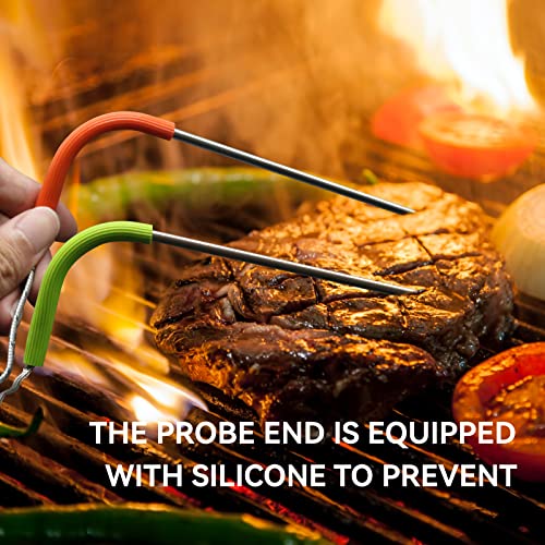 4 Pack Replacement Meat Probe for Masterbuilt Gravity Series 560/800/1050 XL Digital Charcoal Grill + Smoker, 9004190170 Accessories Temperature Probe, with Probe Grommet and Grills Clips