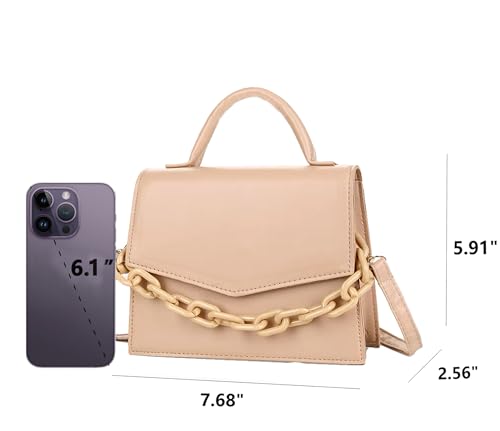 BIBDOO Mini Purses for Women Small Handbag Cute Crossbody Bag (Khaki)