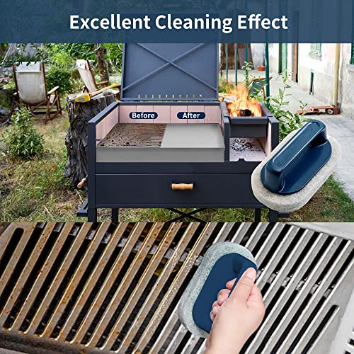 11 Pcs Griddle Cleaning Kit, Dveda Flat Top Grill Cleaning Kit for Blackstone, Flat Top Grill Cleaning Accessories on Hot or Cold Surfaces, Griddle Scouring Pads Brush with Handle, 10 Scouring Pads
