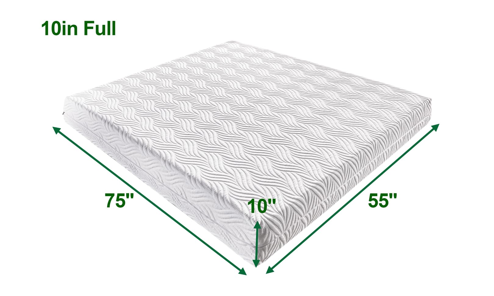 Twin/Full/Queen/King Size Mattress, 10 Inch Hybrid Mattress In a Box, Cooling-Gel Memory Foam Mattress with Motion Isolating, Breathable Mattress for Cooler Sleep Supportive & Pressure Relief, Full