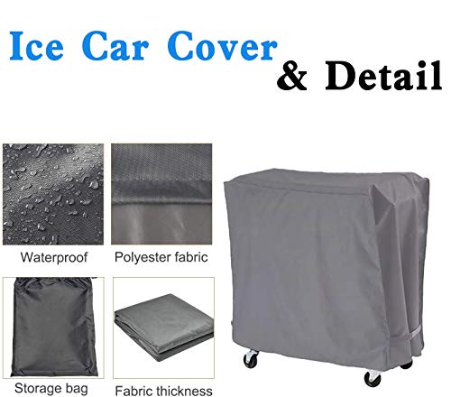 Hysbame Grey Cooler Cover Universal Waterproof Durable Rolling Cooler Patio ,Fits Most 80 Quart Rolling Cooler Cart Cover, Outdoor Beverage Cart, Patio Ice Chest Protective Covers