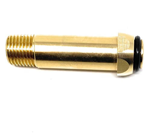 Soft Nose POL Propane Gas Tank Adapter Plug with FULL Flow x 1/4 inch Male NPT fitting includes adapter for 3/8 inch Male Flare [910-514] w/O-ring for Brass Nipple to Open Safety Valve