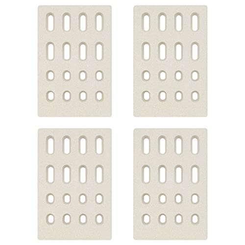 DELSbbq 4-Pack Universal Replacement Heat Plate Flame Tamer for Grand Turbo Grills, Ceramic Brick Flame Tamer, Replacement Parts for Grand Turbo Grand Hall, Barbeques Galore Grand Turbo, Members Mark