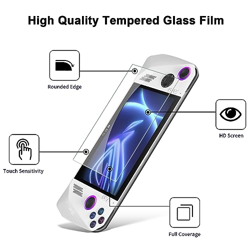 avakot 3 Pack Screen Protector for ASUS Rog Ally Handheld 7 Inch 2023 | Rog Ally Ultra Thin Tempered Glass Screen Protector | Anti-Scratch Hard Tempered Film for Rog Ally