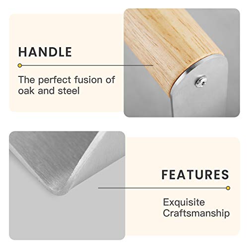 Geesta Smash Burger Press for Griddle – Stainless Steel Grill Press Steak Weight – 5.5“ Burger Smasher with Wood Handle for Professional and Home Cooking – No Rust, Easy to Maintain Than Iron