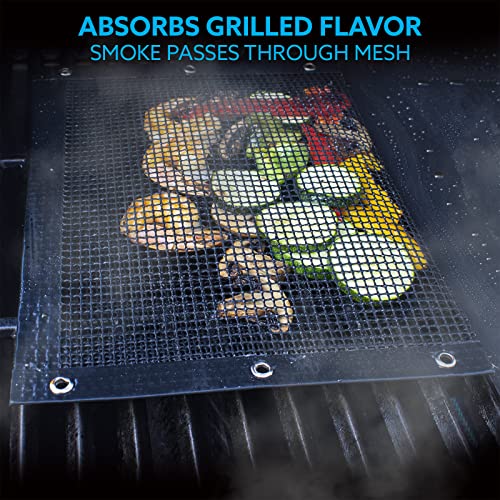 Kona Mesh Grill Bags - Non-Stick BBQ Grilling Bags for Veggies (Set of 2) - Reusable & Easy to Clean
