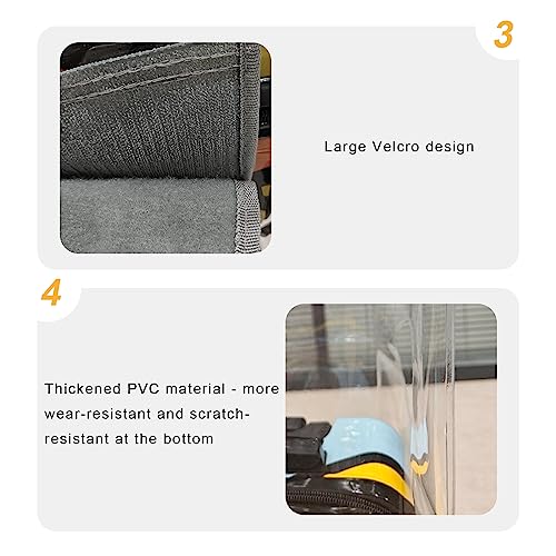 CYCFORCE Luggage Cover Set Clear PVC Luggage Cover & 2-in-one Luggage Strap Thickened Suitcase Cover 28 Inch Luggage Protector for Wheeled Suitcase (28-Inch)