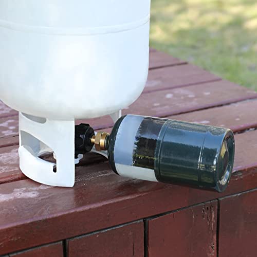 GASPRO Propane Refill Adapter for 1 lb. Tanks, Comes with A 20lb to 1lb Propane Tank Adapter, Solid Brass