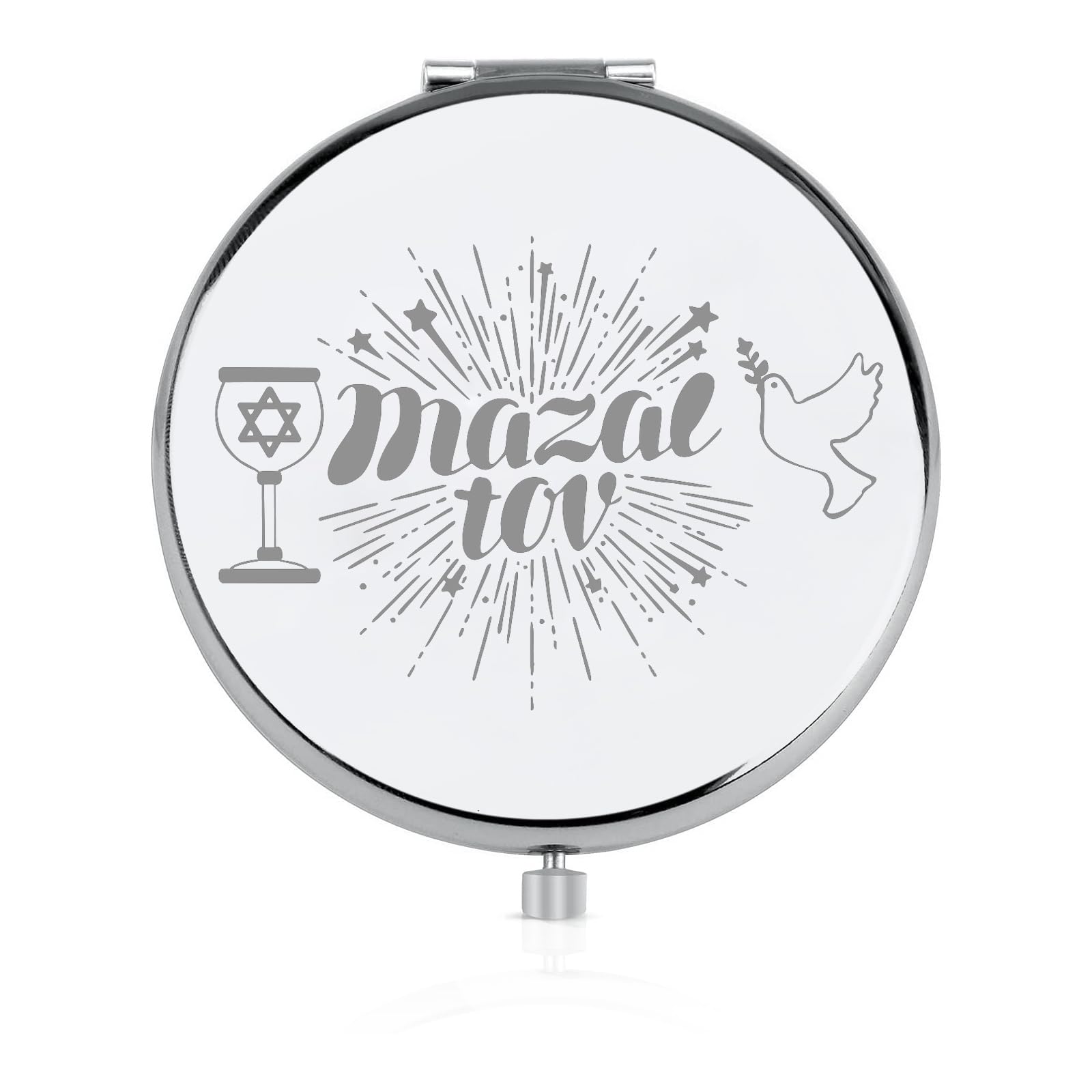 FEELMEM Bat Mitzvah Gift Mazel Tov Jewish Congratulations Good Luck Makeup Mirror BFF Adult Ceremony Gift