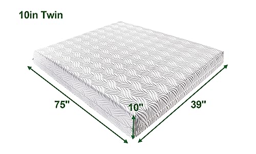Twin/Full/Queen/King size Mattress, 10 Inch Hybrid Mattress In a Box, Cooling-Gel Memory Foam Mattress with Motion Isolating, Breathable Mattress for Cooler Sleep Supportive & Pressure Relief, Twin