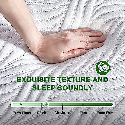 Twin/Full/Queen/King size Mattress, 10 Inch Hybrid Mattress In a Box, Cooling-Gel Memory Foam Mattress with Motion Isolating, Breathable Mattress for Cooler Sleep Supportive & Pressure Relief, Twin