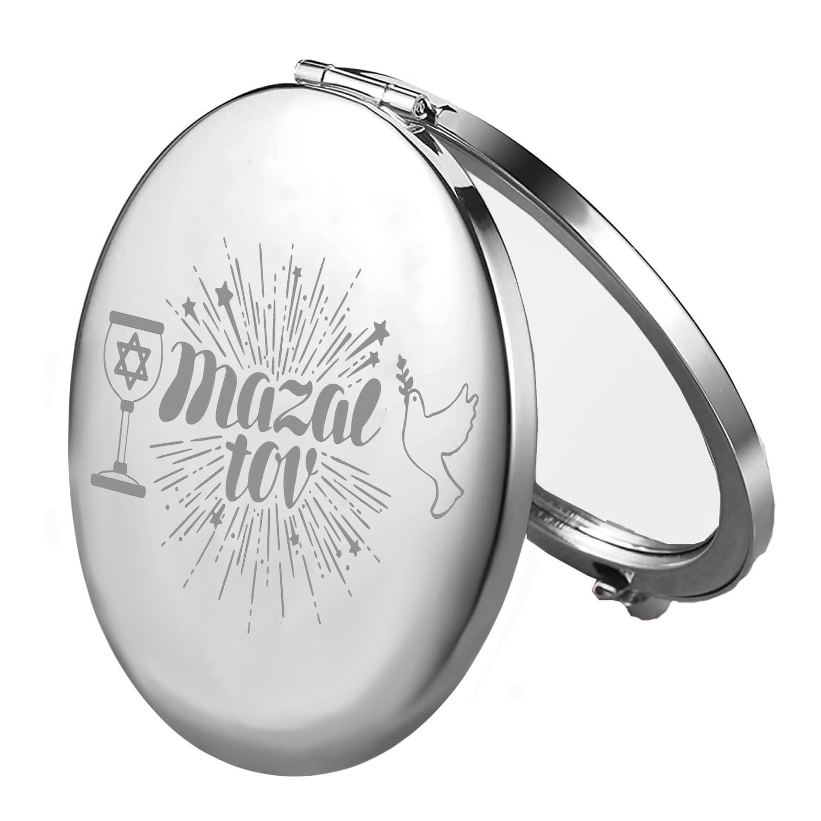 FEELMEM Bat Mitzvah Gift Mazel Tov Jewish Congratulations Good Luck Makeup Mirror BFF Adult Ceremony Gift