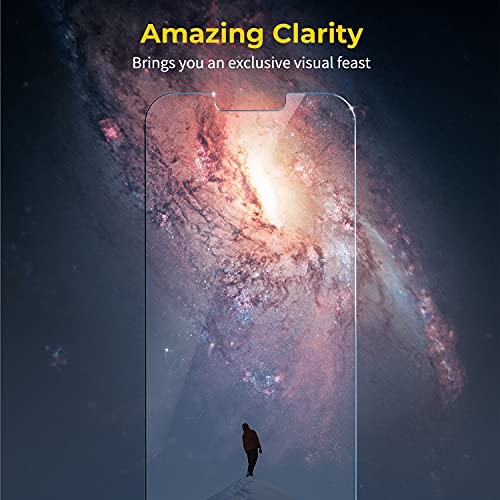 UNBREAKcable 3-Pack Screen Protector for iPhone 14/ iPhone 13/13 Pro, Double Shatterproof Tempered Glass [Easy Installation Frame] [9H Hardness] [99.99% HD Clear] [Case Friendly] for iPhone 6.1 inch