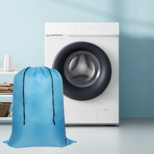 Asonen Travel Dirty Laundry Bags 27 x 36 inch [2 Pack] Heavy Duty Drawstring Organizer Bag Tear Resistant Clothes Organization Storage for Home Dorm Camp Trip College 68 x 90cm (Blue)