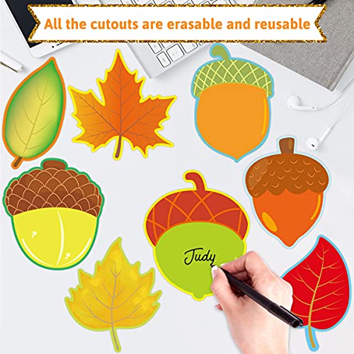 Fall Leaves Cutouts Acorns Cut-Out Autumn Classroom Decoration 40 Pcs