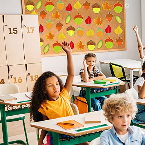Fall Leaves Cutouts Acorns Cut-Out Autumn Classroom Decoration 40 Pcs