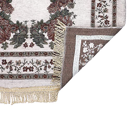 Portable Muslim Prayer Rug, Sajadah for Islam Prayer Carpet Mat Lightweight Folable Ramadan Praying Mat Islamic Gift for Kids Men Women Beige 70x110cm