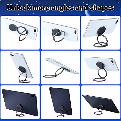 3 Pieces Cellphone Ring Holder Foldable Finger Kickstand 360° Rotation Cell Phone Stand Adjustable Phone Holder for Desk, Magnetic Car Mount, Phone Back Grip, 3 Colors