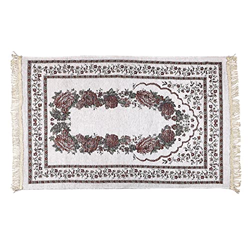 Portable Muslim Prayer Rug, Sajadah for Islam Prayer Carpet Mat Lightweight Folable Ramadan Praying Mat Islamic Gift for Kids Men Women Beige 70x110cm