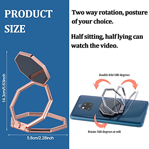 3 Pieces Cellphone Ring Holder Foldable Finger Kickstand 360° Rotation Cell Phone Stand Adjustable Phone Holder for Desk, Magnetic Car Mount, Phone Back Grip, 3 Colors