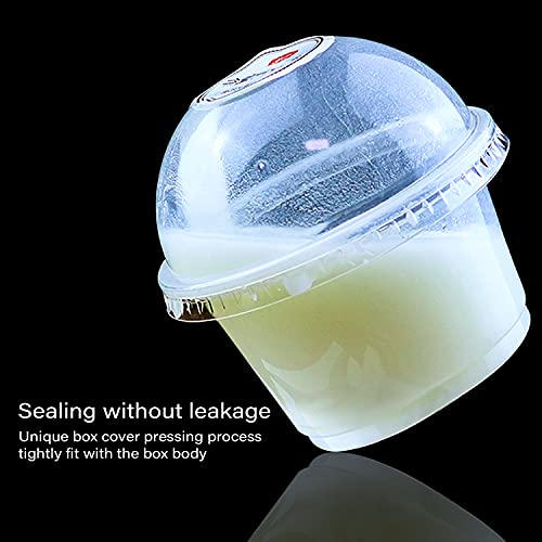 Dessert Cups Clear Plastic Cups,50 Pack Dessert Cups Clear Plastic Cups with Dome Lids,Party Cups Fruit Cups Snack Bowls for Iced Cold Drinks Ice Cream Cupcake Parfait (5 OZ)