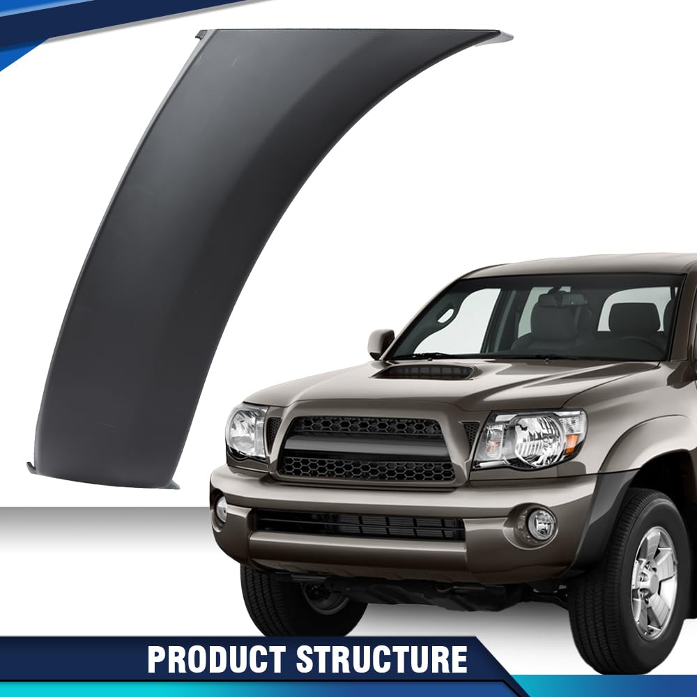 PIT66 New Front Driver Side Left Bumper End Cap Compatible With Toyota Tacoma 2WD/4WD (except X-Runner) Fender Flare Extension 2005-2011 5211304020