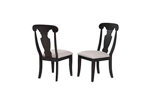 Pilaster Designs Indoor Home Decorative Furniture Frates 9 Piece Extendable Dining Set, Black & Brown Wood (Table & 8 Chairs)