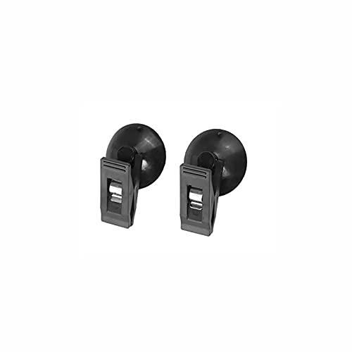 DAZqqc 2 Pieces Suction Cup with Clip Card Holder Clip for for Hanging Home Office Accessories (Black)