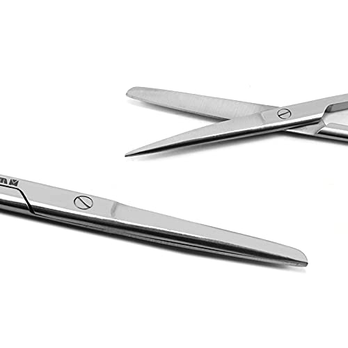 MEDSPO Professional Dental Medical Scissors | Trimming Cutting Nursing Stitch Suture Veterinary | Tissue Instruments Tools (Dressing Scissors Medium)