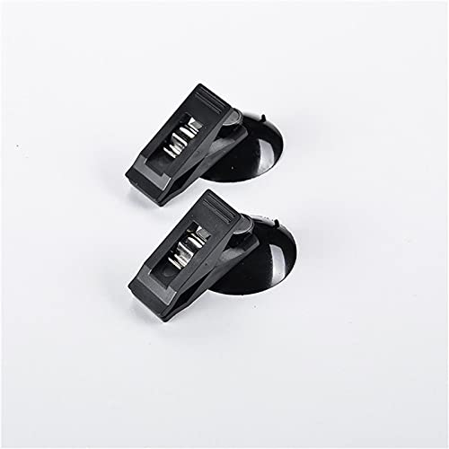 DAZqqc 2 Pieces Suction Cup with Clip Card Holder Clip for for Hanging Home Office Accessories (Black)
