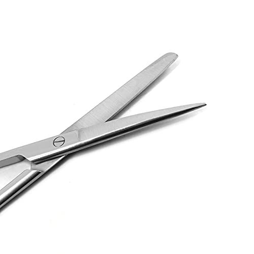 MEDSPO Professional Dental Medical Scissors | Trimming Cutting Nursing Stitch Suture Veterinary | Tissue Instruments Tools (Dressing Scissors Medium)