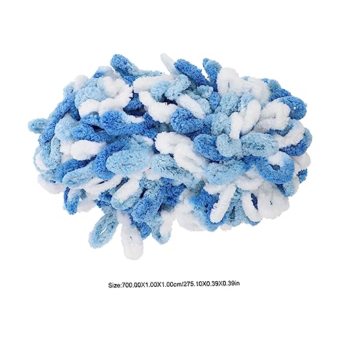 CRAFTHROU 1 Roll Polyester Loop Yarn Knitting Wool Sweater Yarn Chunky Arm Knitting Vegan Yarn Thick Wool Yarn Hand Chenille Yarn Chunky Wool Yarn Fancy Knitted Blanket 100% Polyester Fiber